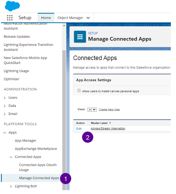 Setting up your Salesforce Integration (Salesforce Admin Users) – AdvisorStream